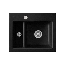 Villeroy & Boch Villeroy und Boch Subway Fl&auml;chenb&uuml;ndige Sp&uuml;le 67802FJ0 mit Ablaufgarnitur und Exzenterbet&auml;tigung, Chromit