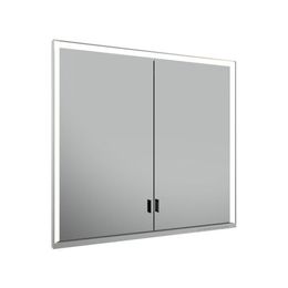 KEUCO Royal Lumos Spiegelschrank 14312172301 Wandeinbau, silber-eloxiert, verdecktes Ablagefach, 800 x 735 x 165 mm