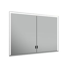 KEUCO Royal Lumos Spiegelschrank 14314172301 Wandeinbau, silber-eloxiert, verdecktes Ablagefach, 1000 x 735 x 165 mm