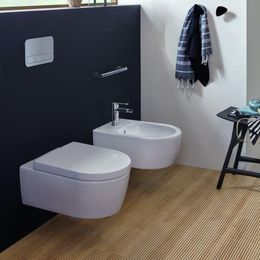 Villeroy & Boch Villeroy & Boch Avento Combi-Pack 5656HRR1 Wei&szlig; Ceramicplus, sp&uuml;lrandlos, DirectFlush, Wand-WC mit WC-Sitz