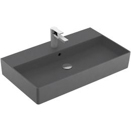 Villeroy & Boch Villeroy & Boch Memento 2.0 Waschtisch 4A2280I4 80 x 47 cm, Graphite C-plus, mit Hahnloch, mit &Uuml;berlauf