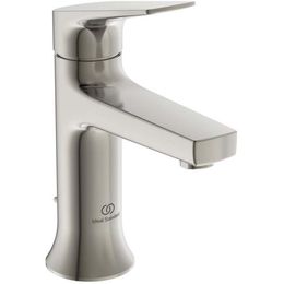 Ideal Standard La Dolce Vita Waschtischarmatur BD655GN mit Metall-Ablaufgarnitur, Ausladung 100mm, silver storm
