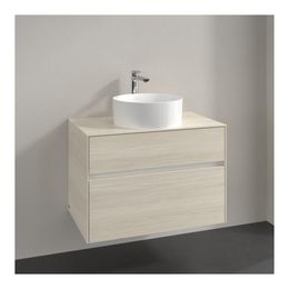 Villeroy & Boch Villeroy und Boch Collaro Waschtischunterschrank C037B0AA 80x54,8x50cm, Waschtisch mittig, LED-Beleuchtung 5,7 W, white oak