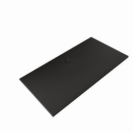 Kludi TERRA Duschwanne 09DW2339 90 x 180 x 3 cm, Abflussabdeckung inkl. Mattschwarz