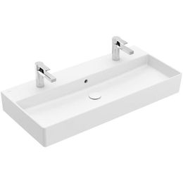 Villeroy & Boch Villeroy & Boch Memento 2.0 Waschtisch 4A221LRW 100 x 47 cm, Stone White C-plus, mit Hahnloch, mit &Uuml;berlauf