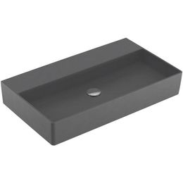 Villeroy & Boch Villeroy & Boch Memento 2.0 Waschtisch 4A228FI4 80 x 47 cm, Graphite C-plus, ohne Hahnloch, ohne &Uuml;berlauf