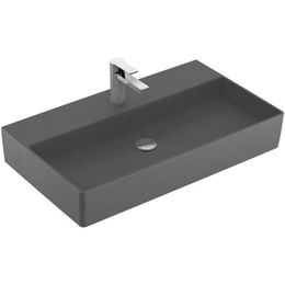 Villeroy & Boch Villeroy & Boch Memento 2.0 Waschtisch 4A2281I4 80 x 47 cm, Graphite C-plus, mit Hahnloch, ohne &Uuml;berlauf