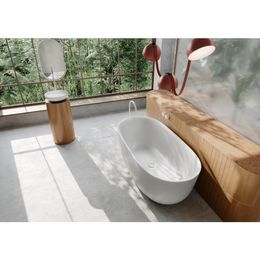 Kaldewei Meisterst&uuml;ck OYO DUO 1050-4035 Badewanne 205043541001 freistehend, 163 x 77 cm, gl&auml;nzende Optik, ohne &Uuml;berlauf, Invisible Grip, alpinwei&szlig;