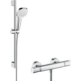 Hansgrohe Croma Select E Combi Brausenset 27081400 weiss-chrom, 65 cm Shower Set