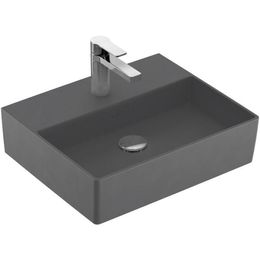 Villeroy & Boch Villeroy & Boch Memento 2.0 Waschtisch 4A2251I4 50 x 42 cm, Graphite C-plus, mit Hahnloch, ohne &Uuml;berlauf