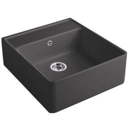 Villeroy & Boch Villeroy und Boch Sp&uuml;lstein Einzelbecken 632062i4 Ablaufgarnitur, Exzenterbet&auml;tigung, Befestigungssatz, Graphit