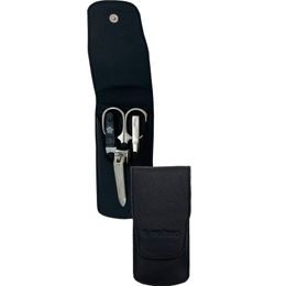 Pfeilring Maniküre-Etui, B/H/T: 80mm x 125mm x 30mm 4 Stk., schwarz, B:80mm H:125mm T:30mm, Nageletuis, Nappaleder