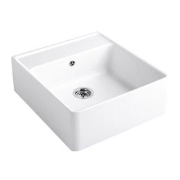 Villeroy & Boch Villeroy und Boch Sp&uuml;lstein Einzelbecken 632062R1 Ablaufgarnitur, Exzenterbet&auml;tigung, Befestigungssatz, wei&szlig;