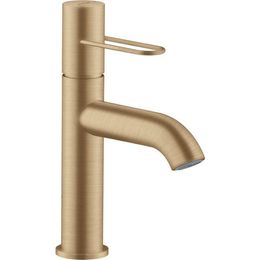 Hansgrohe Axor Uno Waschtischarmatur 38026140 Ausladung 127mm, mit B&uuml;gelgriff, unverschlie&szlig;bare Ablaufgarnitur, brushed bronze