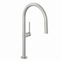 Kludi REEF K&uuml;chenarmatur 50851N575 herausziehbare Geschirrbrause, Stainless Brushed Nickel
