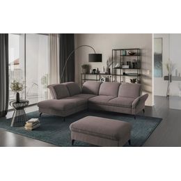 Sit & More Ecksofa SIT & MORE, B:288cm H:88cm T:242cm, grau, 90% Polyester, 10% Polyamid, Wohnzimmer, Sofas, "Leandro L-Form", Wahlweise mit Bett-, Kopfteil -