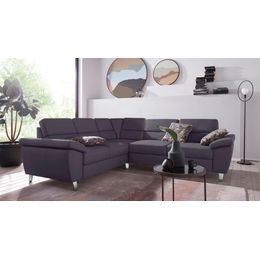 Sit & More Ecksofa SIT & MORE, B:249cm H:88cm T:229cm, grau, Wohnzimmer, Sofas, "Sorano L-Form", wahlweise mit Bett- und Relaxfunktion, inkl. Bettkasten