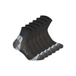 Fila Herren Kurzsocken "Socken Fila QUARTER UNISEX SOCKS MULTISPORT 3P 6er Pack", Gr. 39, schwarz, Obermaterial: 87% Polyester PES. 10% Baumwolle CO.