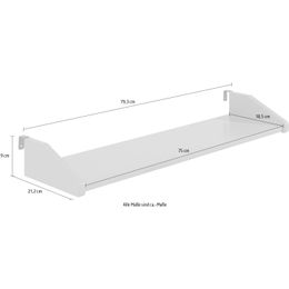 Kinderregal Vipack, B:79,3cm H:9cm T:21,2cm, grau, Massivholz, Regale, "Pino, mit 2 Metallhaken, zum Anh&auml;ngen am Bett", eine praktische Erg&auml;nzung zum