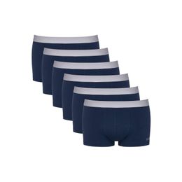 Sloggi Herren Boxershorts "Boxershort 6er Pack", Gr. XXL, blau, Obermaterial: 95% Baumwolle CO. 5% Elasthan EL., Unterhosen