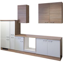 K&uuml;chenzeile Flex-Well, B:300cm H:234cm T:60cm, wei&szlig;, Komplettk&uuml;chen-Sets, "Samoa, ohne E-Ger&auml;te", Gesamtbreite 300 cm