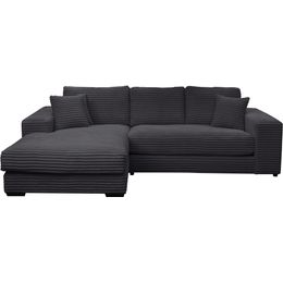 Ecksofa WERK2, B:286cm H:84cm T:184cm, schwarz, 100% Polyester, Wohnzimmer, Sofas, "Eden modern und zeitlos, geschmackvolles Sofa, Breite 286cm,