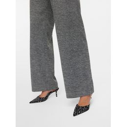 V&eacute;ro Moda VERO MODA Damen Schlupfhose "VMBERLIN MY MW WIDE PRINT PANT NOOS", schwarz, Gr. XS, Web, Obermaterial: 95% Polyester, 5% Elasthan, Hosen