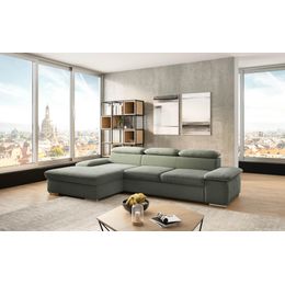 Sit & More Ecksofa SIT & MORE, B:286cm H:73cm T:174cm, braun, 100% Polyester, Wohnzimmer, Sofas, "Valantine L-Form, B: 286 cm", mit Arm- & Kopfteilverstellung,