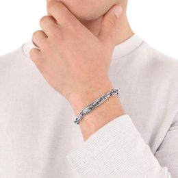 s.Oliver Herren Armband "2038867", 22cm, Edelstahl, grau, Edelstahl, Armb&auml;nder, mit Jaspis