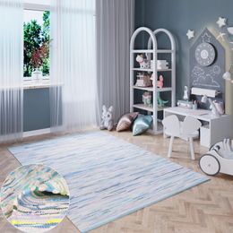 Teppich OTTO HOME, B:120cm H:10mm L:170cm, bunt, Baumwolle, Polyester, Wohnzimmer, Teppiche, "Bente", Handweb Teppich, 90% Baumwolle, handgewebt,