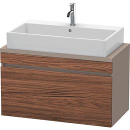 Duravit DuraStyle Waschtisch-Unterschrank DS530302143 90 x 47,8 cm, nussbaum dunkel/basalt matt, f&uuml;r Konsole, 1 Auszug