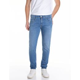 Replay Herren Slim-fit-Jeans "Anbass", blau, Gr. 34, Denim/Jeans, Obermaterial: 90% Baumwolle, 8% Polyester, 2% Elasthan, Jeans