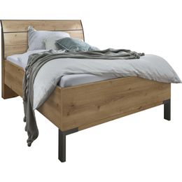 Futonbett Wiemann, B:99cm L:218cm, braun, Betten, "Monaco, 4-fache Liegeh&ouml;henverstellung", mit stilvollem Holzkopfteil, Made in Germany