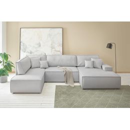 Wohnlandschaft OTTO HOME, B:329cm H:85cm T:195cm, silber, Bezugstoff 100% PES ;Atmungsaktives Gewebe ;Easy Clean ;Gramatur 340g/ qm +/- 5%, Sofas,