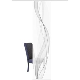 Schiebegardine Vision S, B:60cm H:260cm, grau, Polyester, Wohnzimmer, Gardinen, "HEIGHTS", HxB: 260x60, Schiebevorhang Bambusoptik Digitaldruck