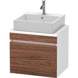 Duravit DuraStyle Waschtisch-Unterschrank DS530002118 60 x 47,8 cm, nussbaum dunkel/wei&szlig; matt, f&uuml;r Konsole, 1 Auszug