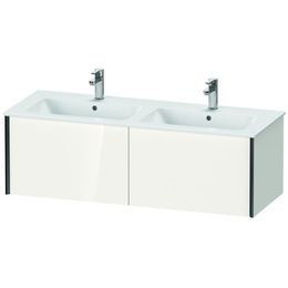 Duravit XViu Waschtisch-Unterschrank XV40290B222 128x48x40cm, 2 Ausz&uuml;ge, wandh&auml;ngend, schwarz matt, wei&szlig; hochglanz