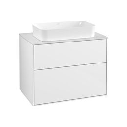 Villeroy & Boch Villeroy und Boch Finion Waschtischunterschrank F22100GF 80x60,3cm, Abdeckplatte white matt, Glossy white lacquer