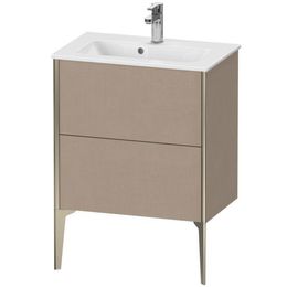 Duravit XViu Waschtisch-Unterschrank XV44880B175 61 x 59,4 x 39 cm, leinen, 2 Ausz&uuml;ge, stehend, champagner matt