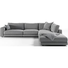 Ecksofa 3C CANDY, B:365cm H:86cm T:322cm, grau, 85% Polyester, 15% Viskose, Wohnzimmer, Sofas, "Enisa II, bequem und komfortabel, großes