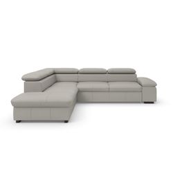 Ecksofa Home Affaire, B:272cm H:73cm T:226cm, grau, Luxus-Microfaser Lederoptik (100% Polyester);Luxus-Microfaser weich (9)0% Polyester / 10%