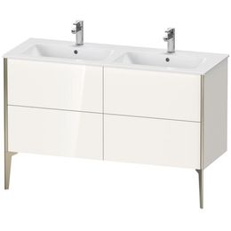 Duravit XViu Waschtisch-Unterschrank XV44850B122 128x48x59,4cm, 4 Ausz&uuml;ge, stehend, champagner matt, wei&szlig; hochglanz