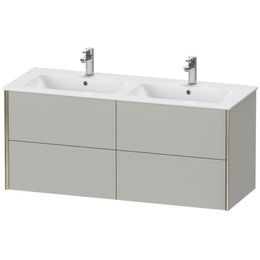 Duravit XViu Waschtisch-Unterschrank XV41290B107 128x48x56cm, 4 Schubk&auml;sten, wandh&auml;ngend, champagner matt, betongrau matt