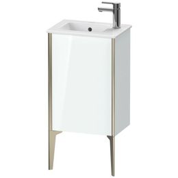 Duravit XViu Waschtisch-Unterschrank XV4480RB185 41x29x59,4cm, stehend, champagner matt, Anschlag rechts, wei&szlig; hochglanz