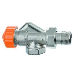 Heimeier Eclipse Thermostat-Ventilunterteil 3460-03.000 Rp 3/4xR 3/4, Axial, Messing vernickelt, verk&uuml;rzt