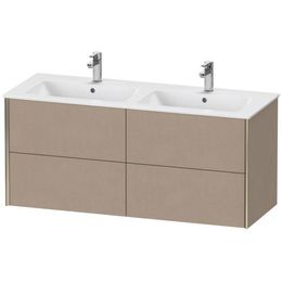 Duravit XViu Waschtisch-Unterschrank XV41290B175 128x48x56cm, 4 Schubk&auml;sten, wandh&auml;ngend, champagner matt, leinen