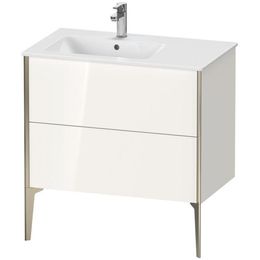 Duravit XViu Waschtisch-Unterschrank XV44860B122 81x48x59,4cm, 2 Ausz&uuml;ge, Becken links, champagner matt, wei&szlig; hochglanz