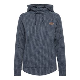 oxmo Damen Kapuzenpullover "Hoodie OXAmina", blau, Casual, Gr. L, gepunktet, Web, Obermaterial: 70% Baumwolle CO. 30% Polyester PES., Sweatshirts