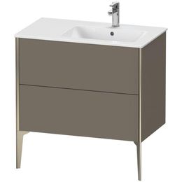 Duravit XViu Waschtisch-Unterschrank XV44870B190 81x48x59,4cm, 2 Ausz&uuml;ge, Becken rechts, champagner matt, flannel grey seidenmatt
