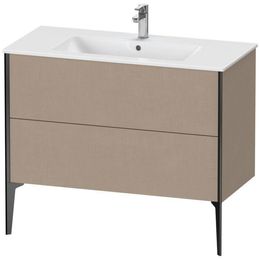 Duravit XViu Waschtisch-Unterschrank XV44830B275 101 x 59,4 x 48 cm, leinen, 2 Ausz&uuml;ge, stehend, schwarz matt